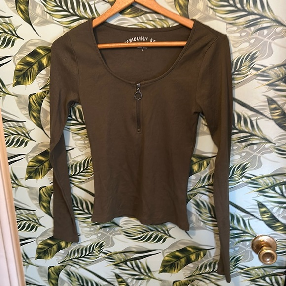 Aeropostale | Tops | Gg5 Dark Green Long Sleeve Shirt Aero Medium Med M ...